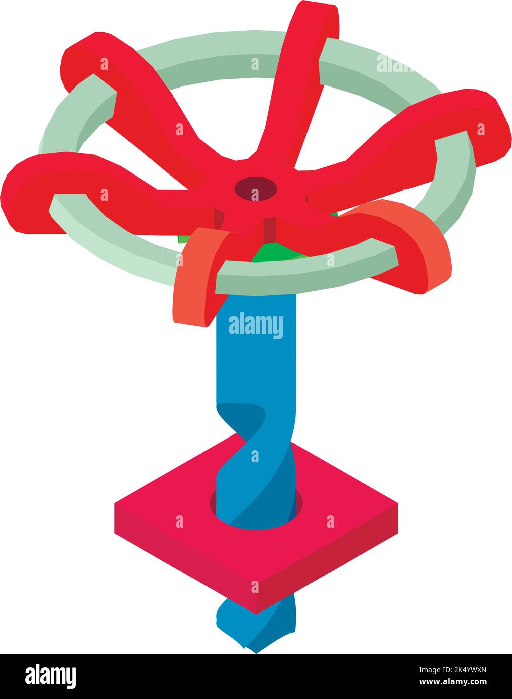 Drilling process icon isometric vector. Cnc machine drilling and round ...