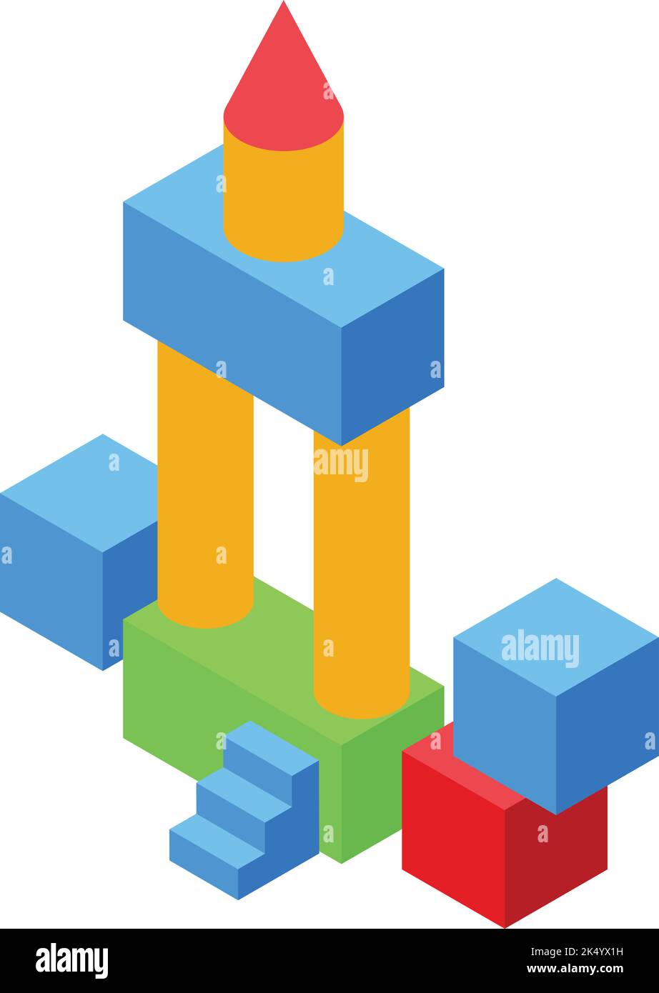 3d isometric block letters Cut Out Stock Images & Pictures - Alamy