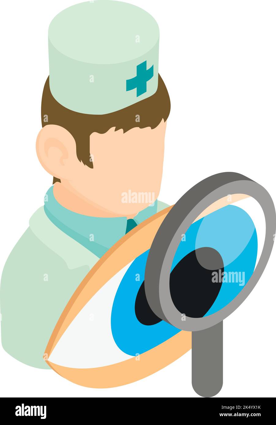 Eye diagnostic icon isometric vector. Ophthalmologist, human eye and ... Eye diagnostic icon isometric vector. Ophthalmologist, human eye and ...