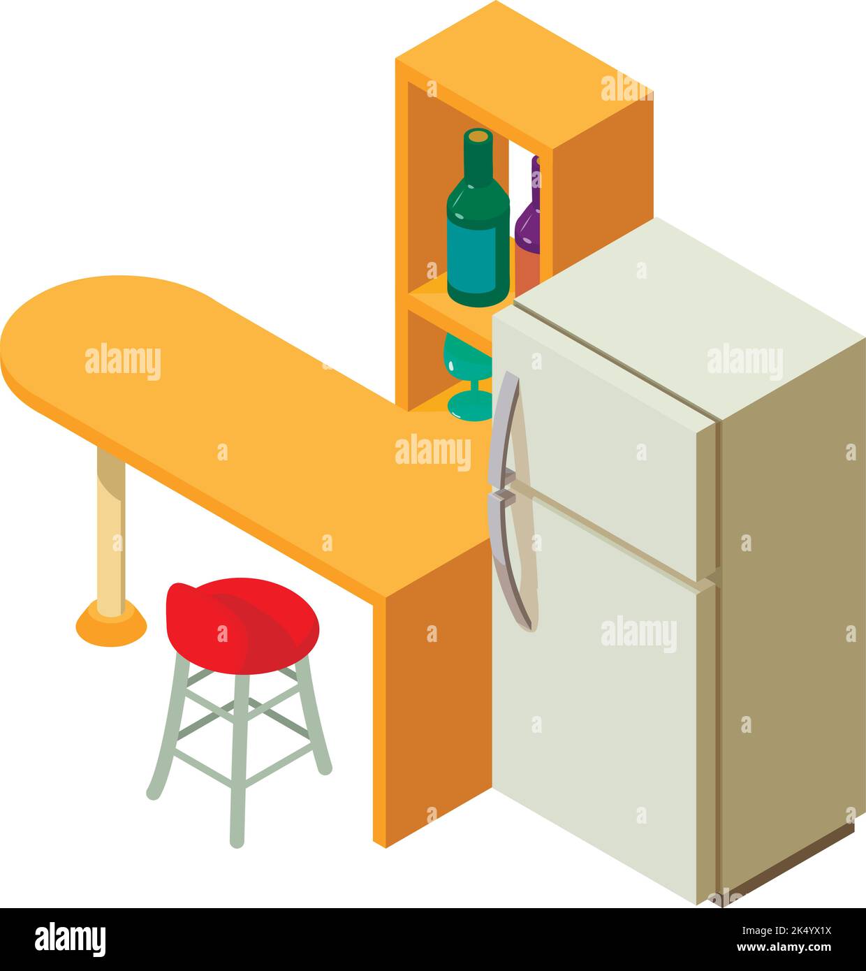 Kitchen interier modern interior Stock Vector Images - Alamy