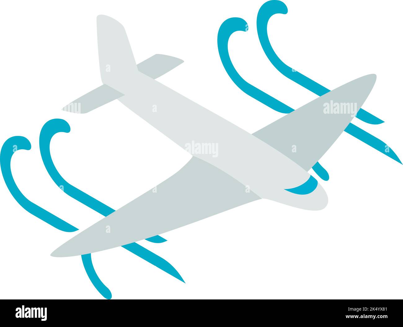 Passenger plane icon isometric vector. New passenger aircraft flying in ...