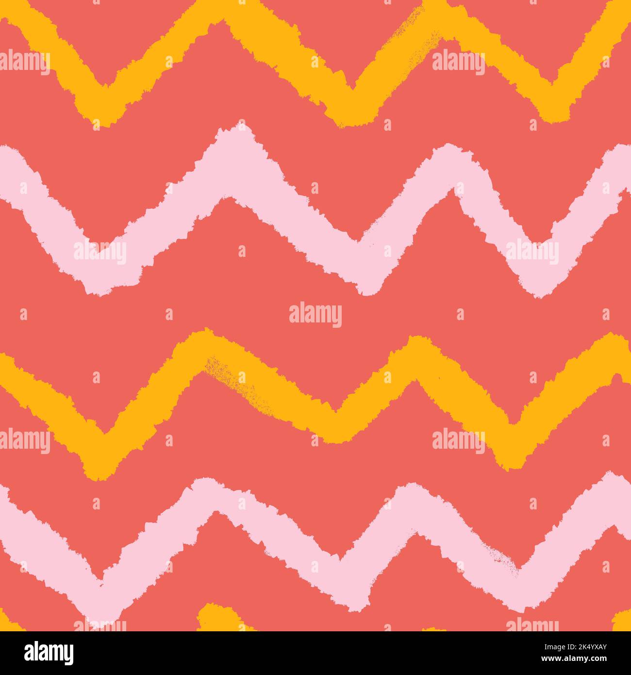 Hand drawn seamless chevron pattern with geometric abstract shapes in ...