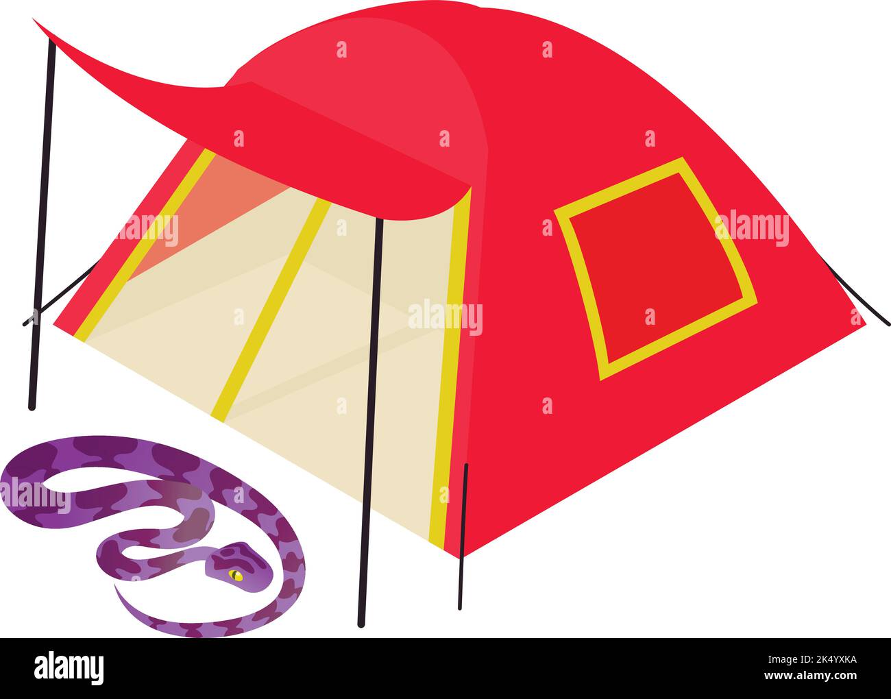 Creeping snake icon isometric vector. Brightly colored snake near ...