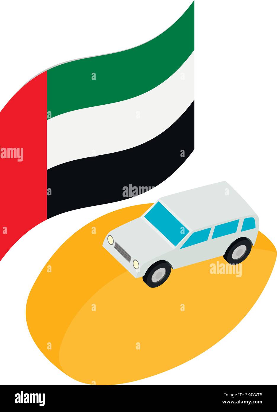 Uae concept icon isometric vector. United arab emirates flag and luxury ...