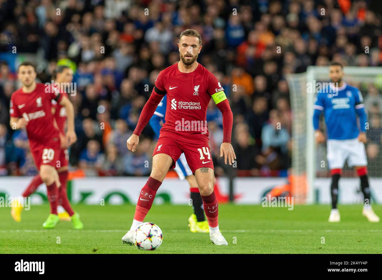 October 4, 2022, Liverpool, Merseyside, England: Anfield Liverpool's Jordan Henderson during the ...