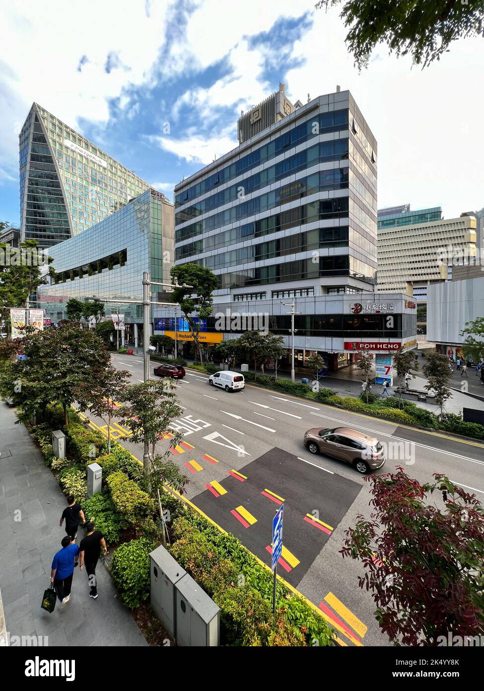 Vertical view of Orchard Road street scenes, district 9 is a high end ...