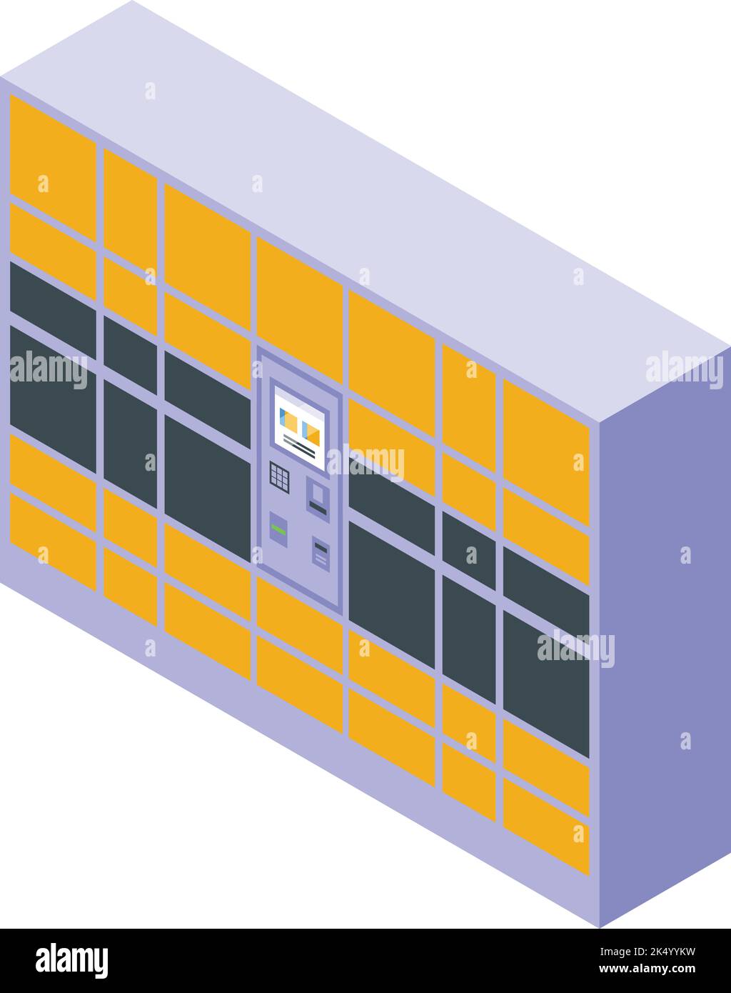 Self-service packet delivery icon isometric vector. Parcel service. Home package Stock Vector ...