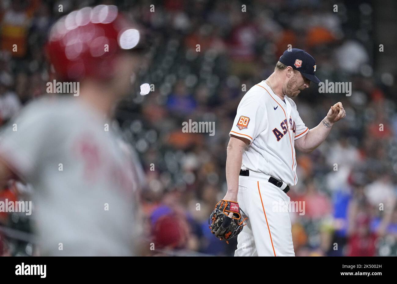 Houston, United States. 04th Oct, 2022. Houston Astros relief pitcher ...