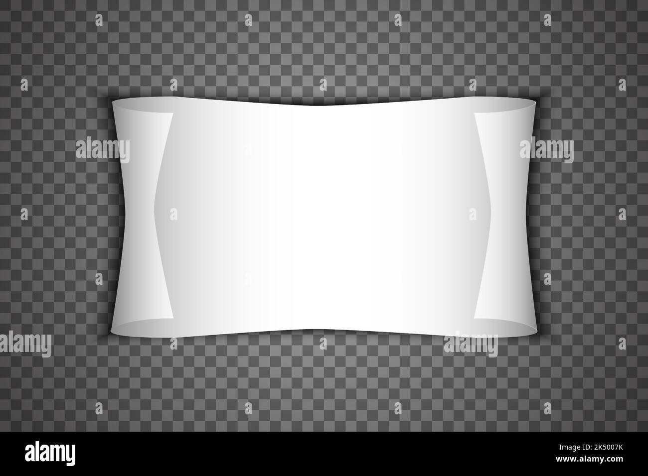 Vector realistic paper sheet with folded corner. Paper sheet A4 with ...