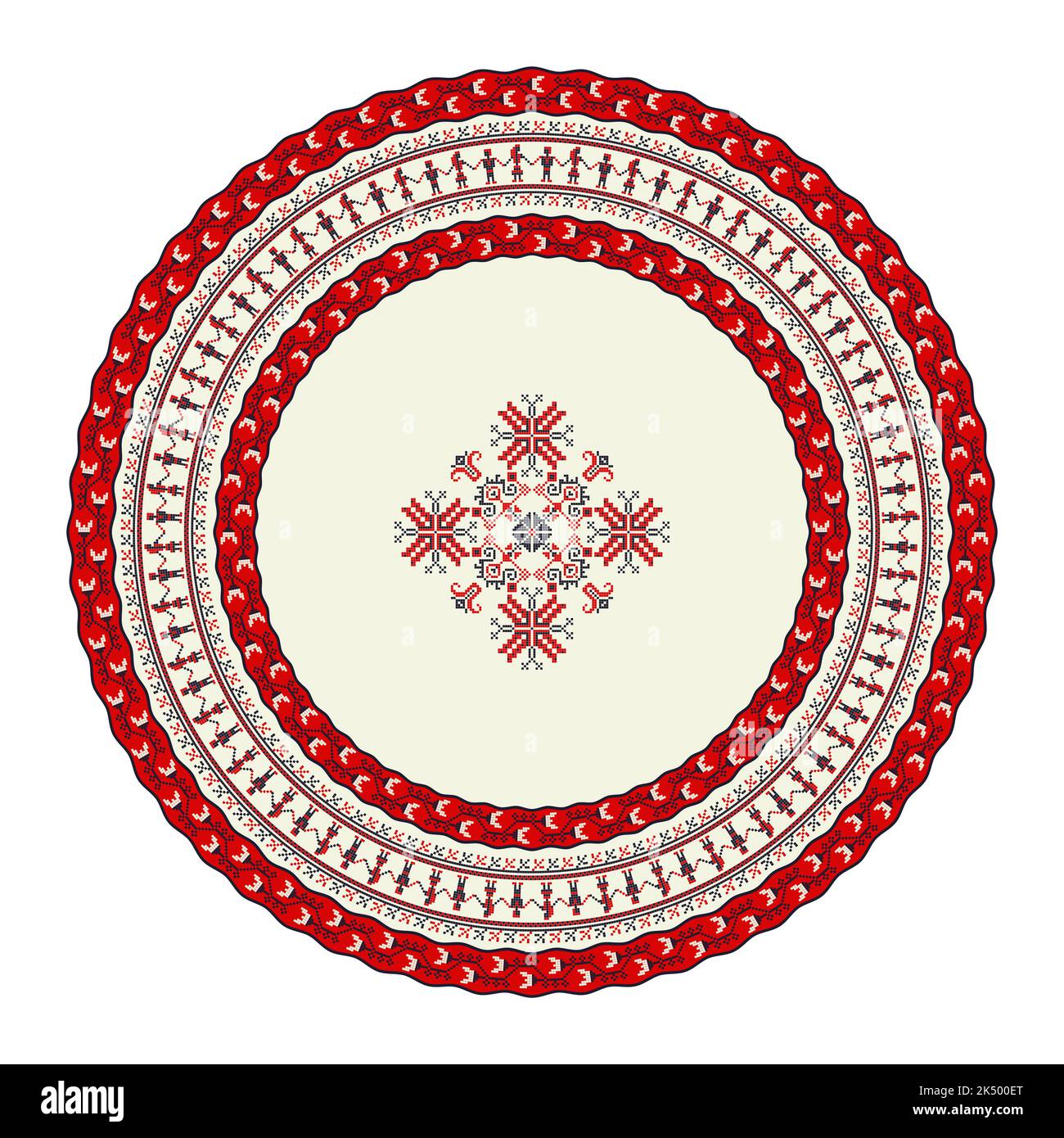 Romanian round design element, vector illustration Stock Vector Image ...