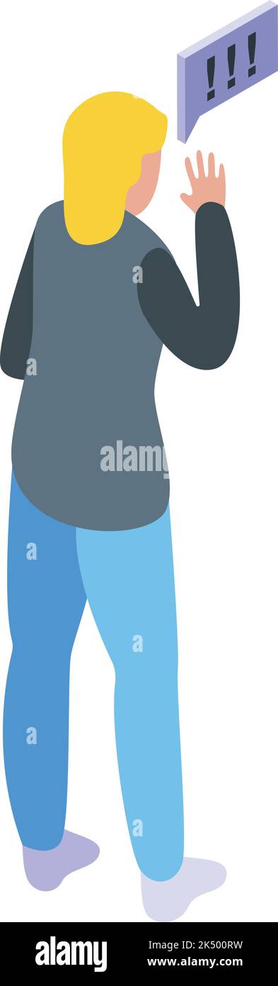 Fear speaking icon isometric vector. Panic attack. Anger disorder Stock ... Fear speaking icon isometric vector. Panic attack. Anger disorder Stock ...