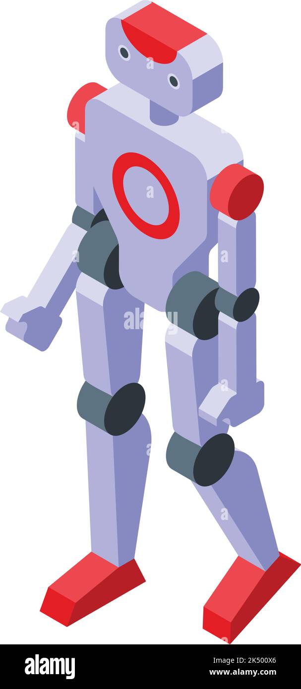 Robot research icon isometric vector. Lab science. Chemical test Stock ...