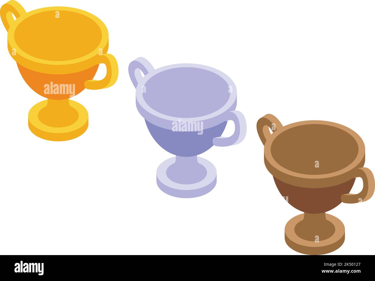Satisfaction level cups icon isometric vector. Customer feedback. Happy ...