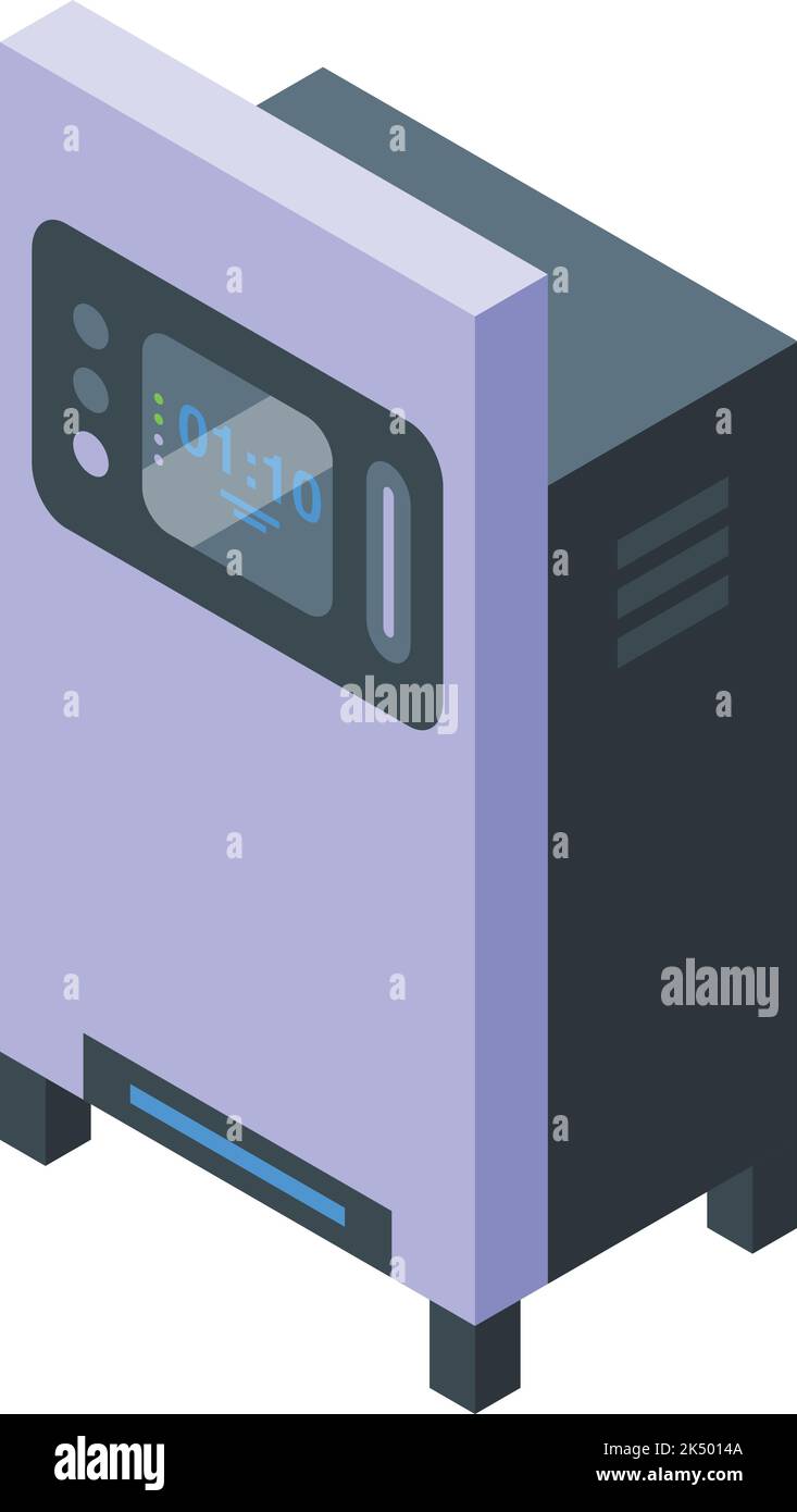 Portable oxygen concentrator icon isometric vector. Home tank equipment ...