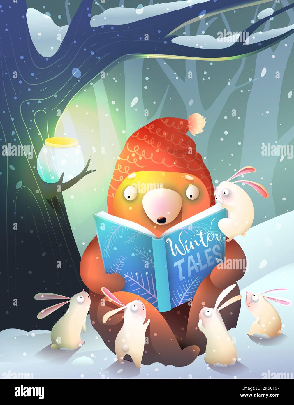 Children reading christmas book Stock Vector Images - Alamy