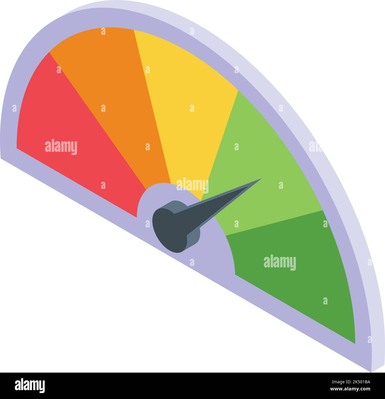 Scale satisfaction level icon isometric vector. Good score. Happy gauge ...