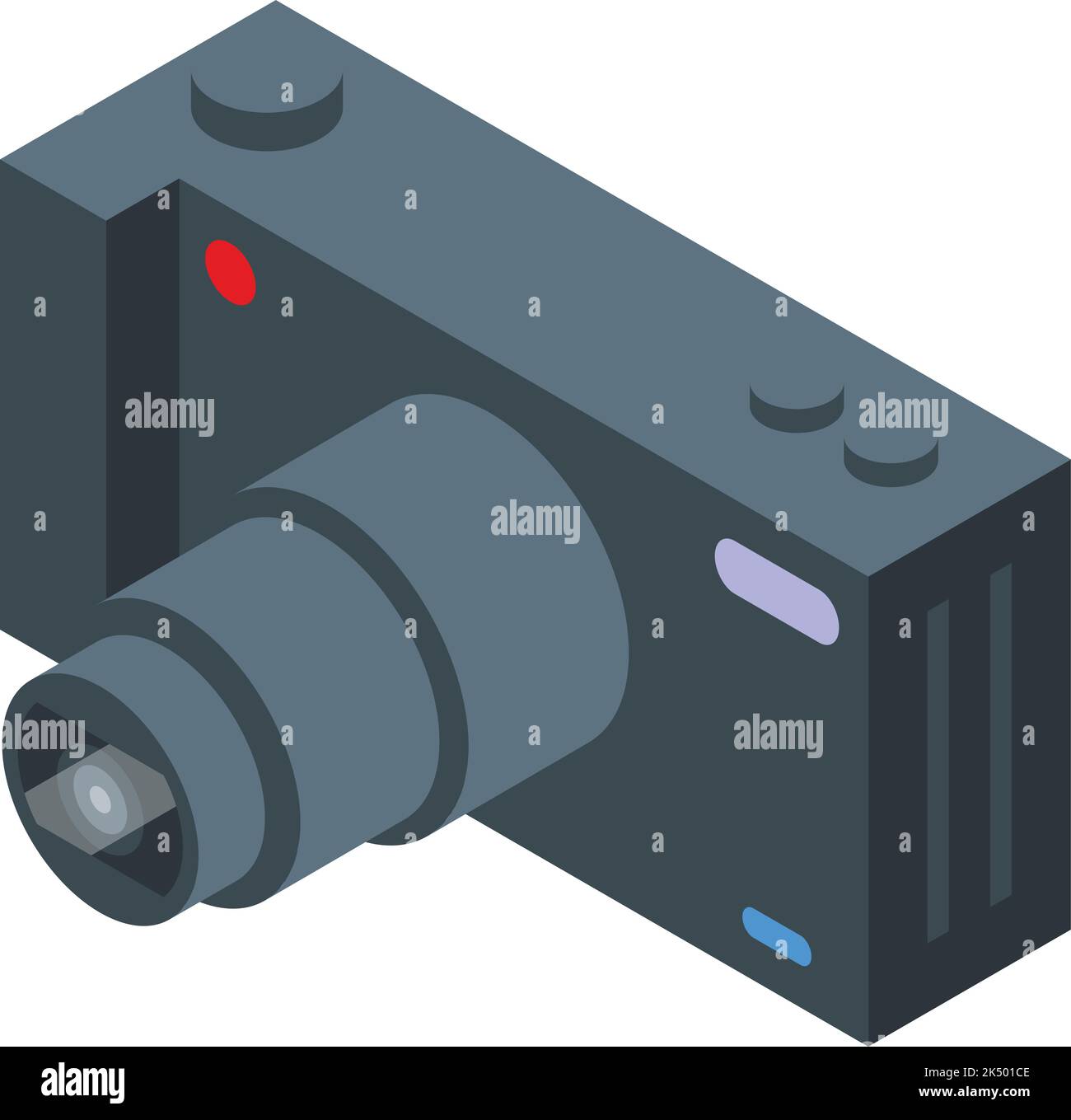 Vlogger camera icon isometric vector. Live stream. Social media Stock ...