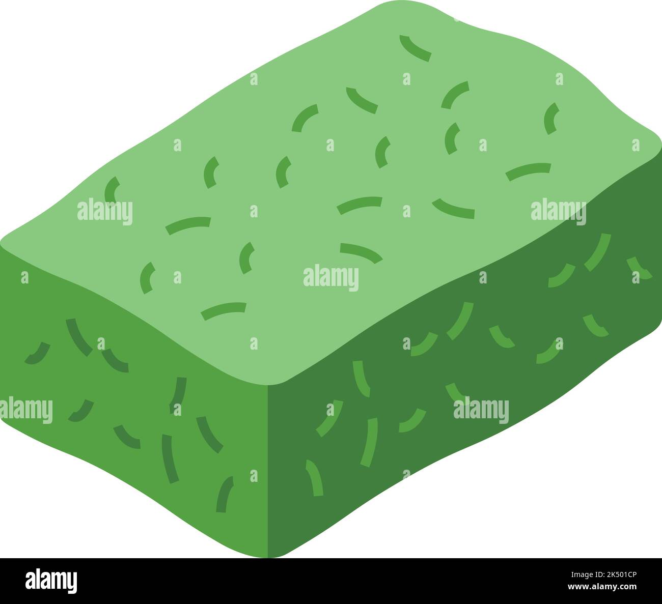 Green bale icon isometric vector. Pile stack. Haystack farm Stock ...