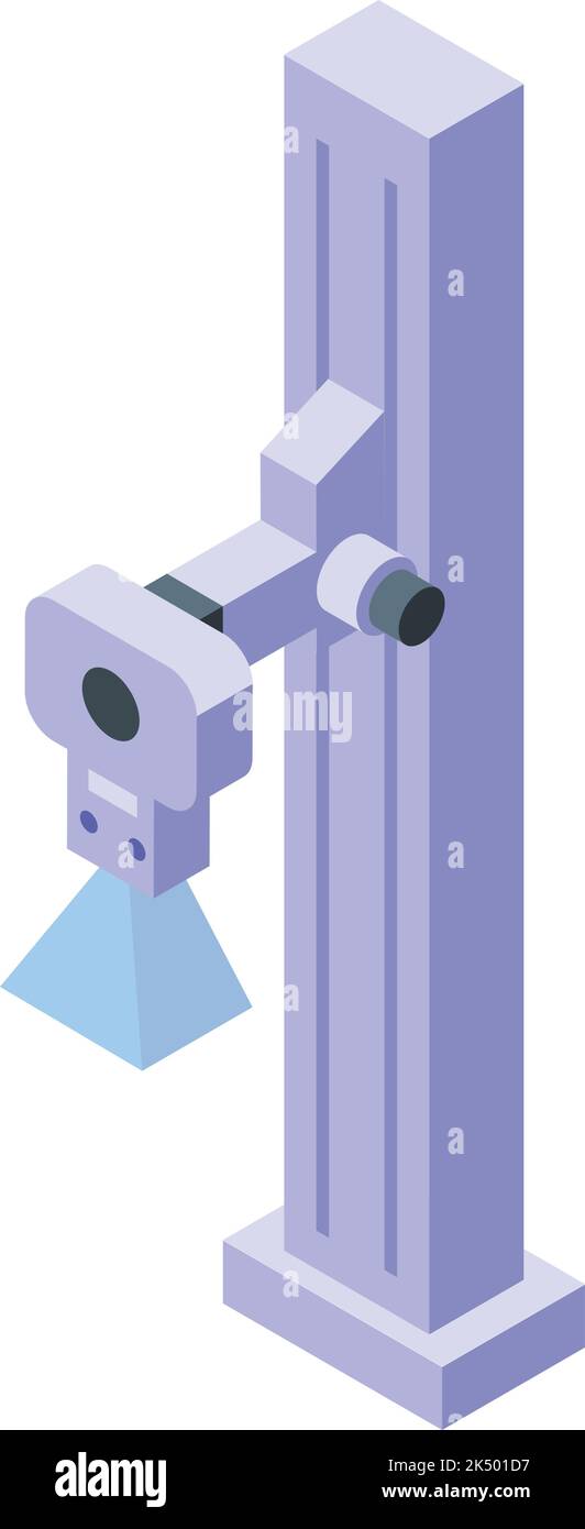 Ray scan device icon isometric vector. Chest body. Medical test Stock ...