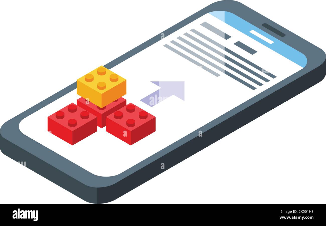Data construct icon isometric vector. Html system. Cms development ...