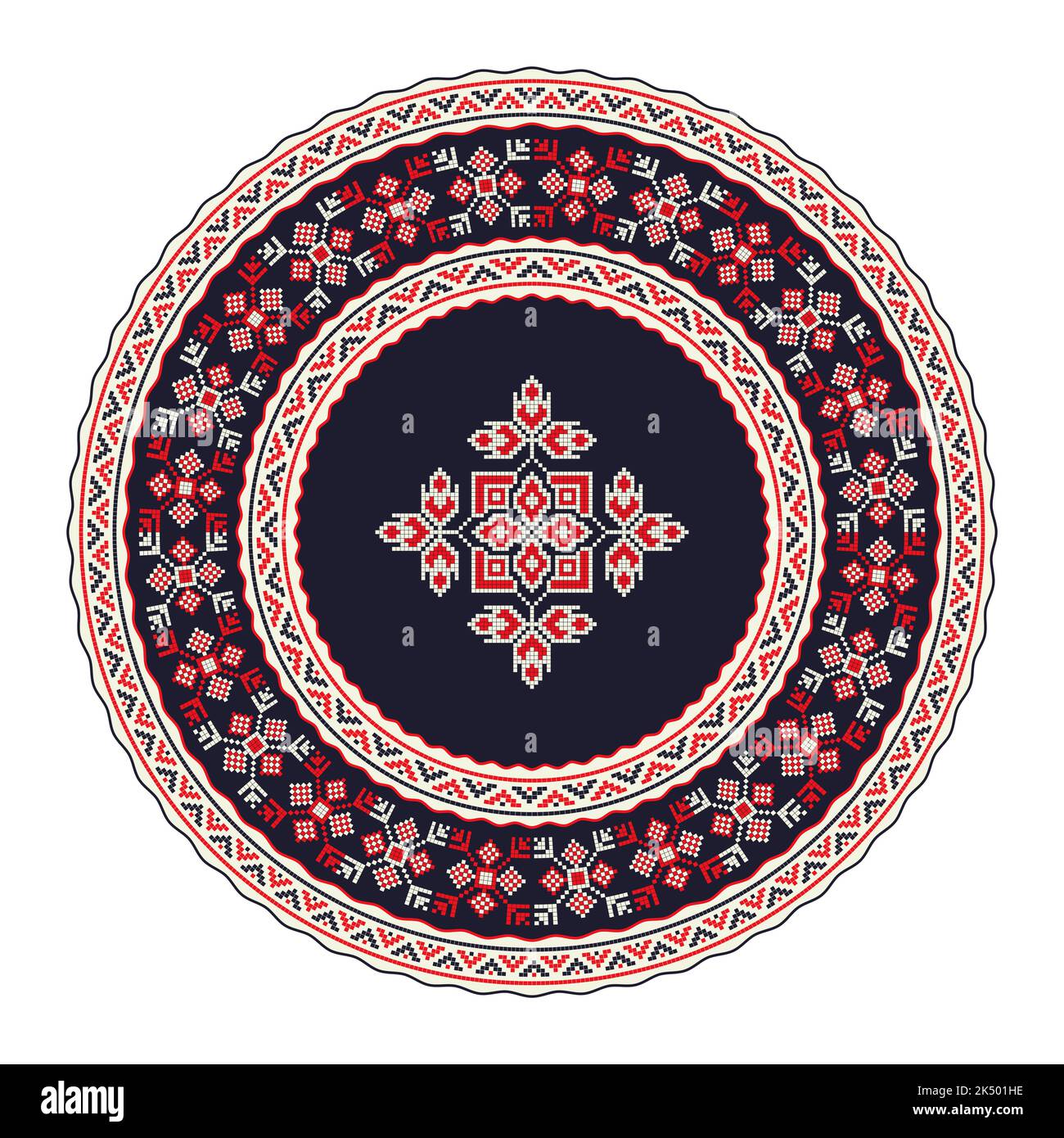 Romanian round design element, vector illustration Stock Vector Image ...