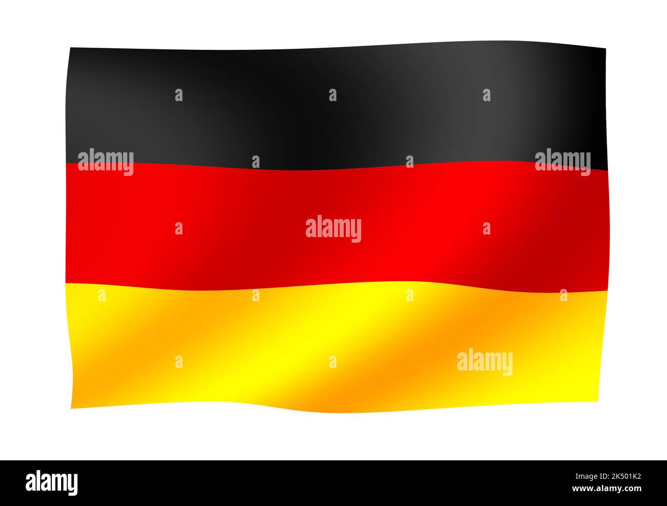 Waving national flag illustration | Germany Stock Photo - Alamy