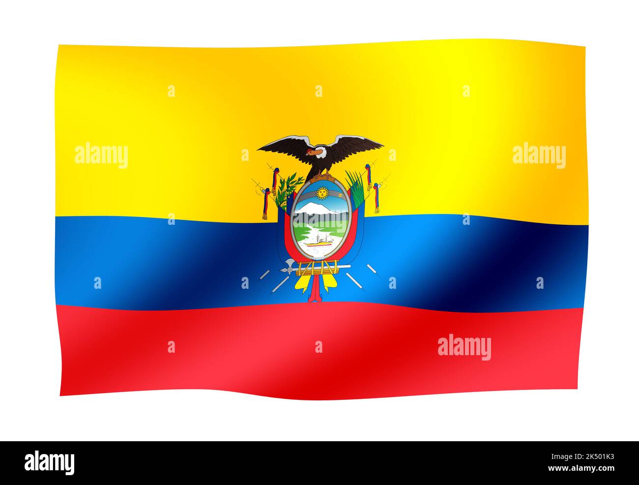 Ecuador flag vector Cut Out Stock Images & Pictures - Alamy