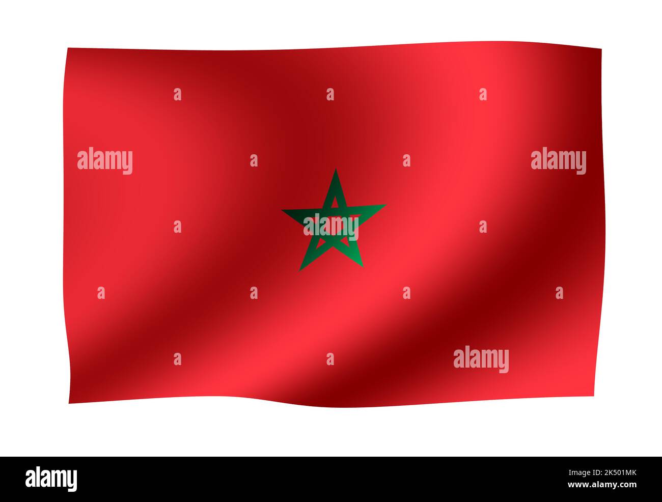 Realistic morocco flag hi-res stock photography and images - Alamy
