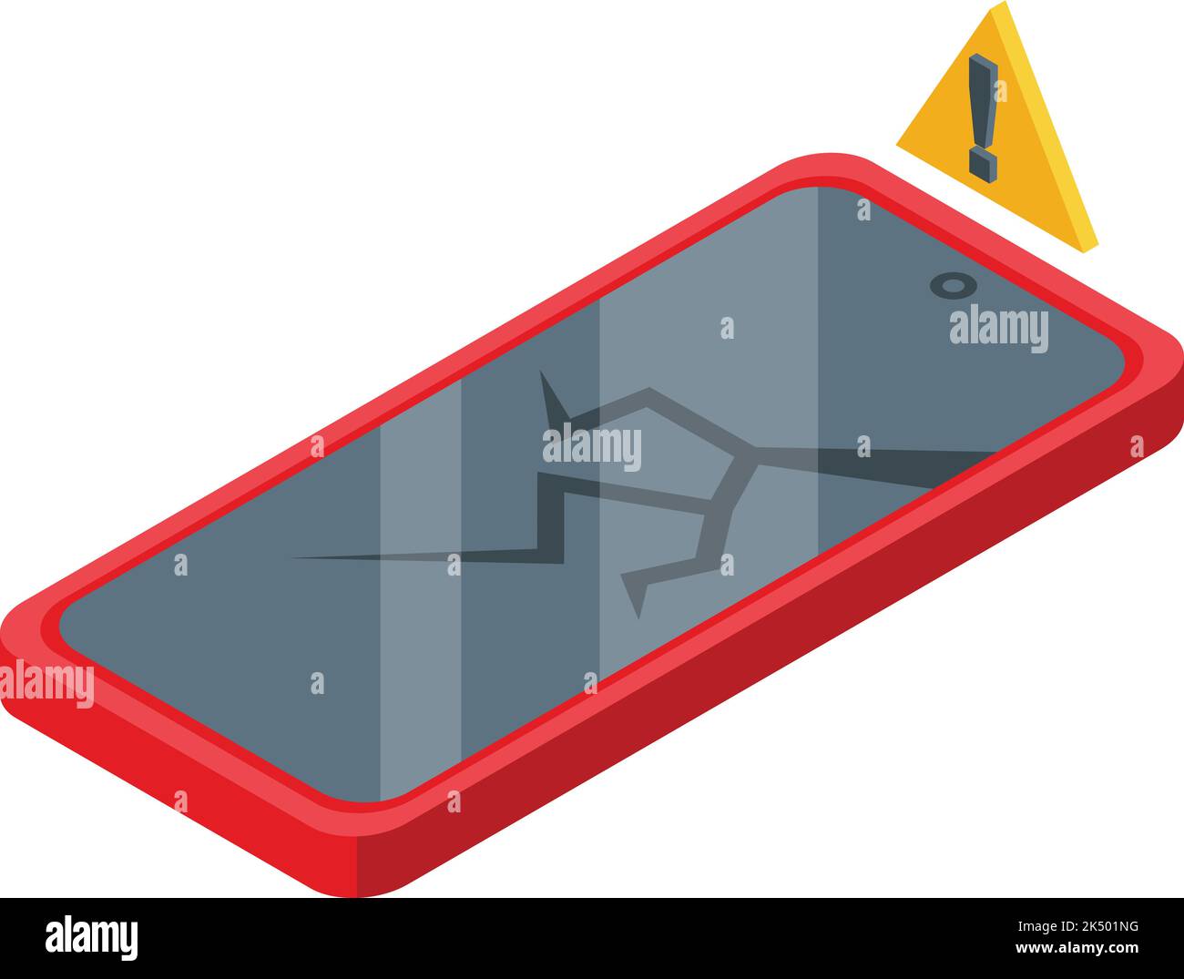 Cracked phone icon isometric vector. App design. Online internet Stock ...