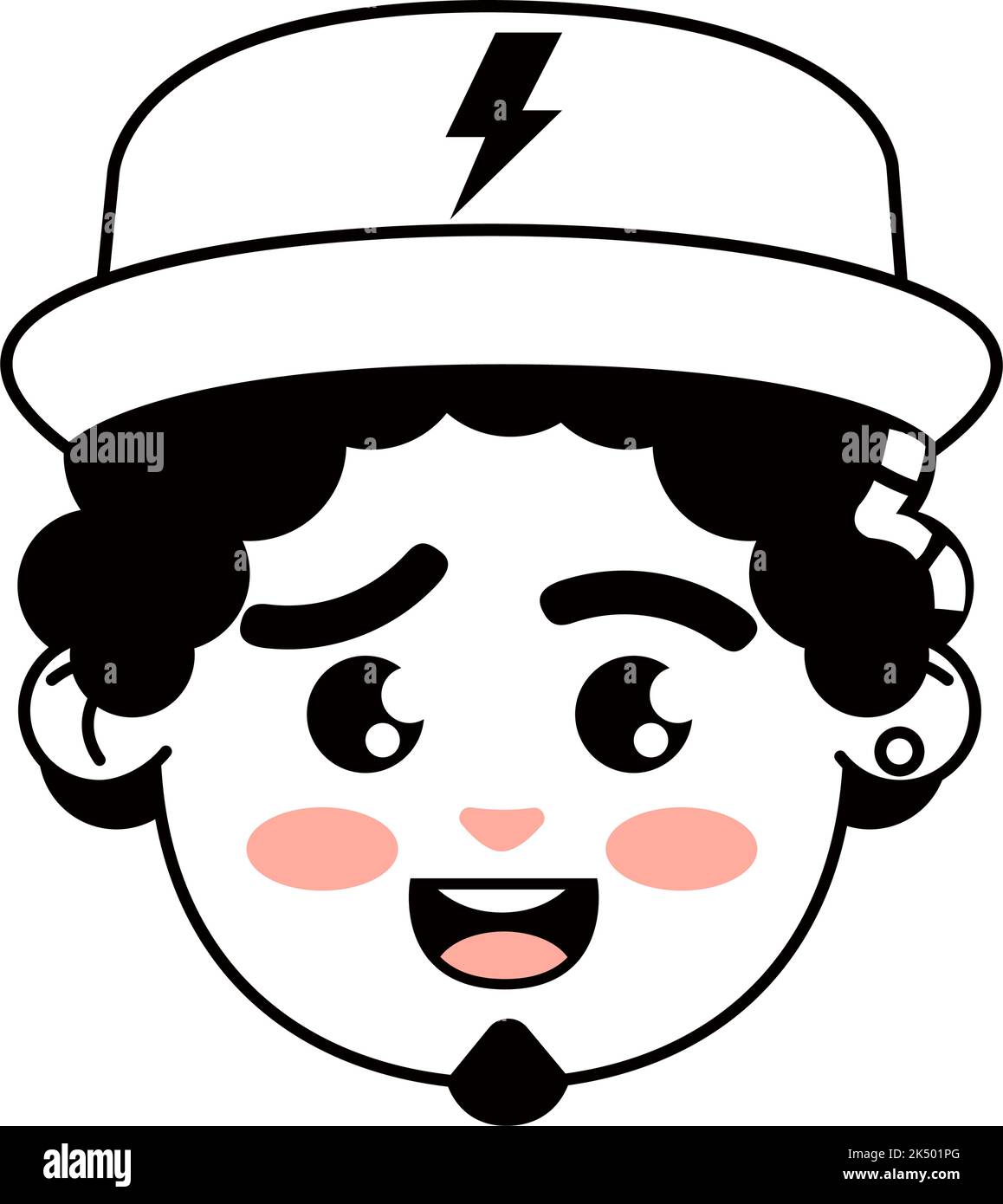 boy wearing a cap face Stock Vector Image & Art - Alamy