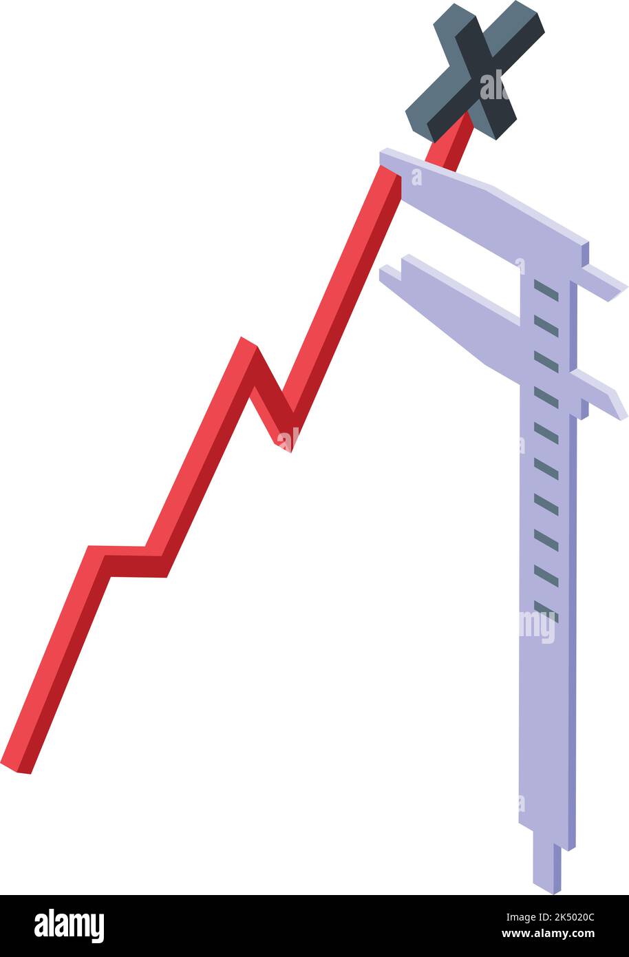 Risk icon isometric vector. Business low. Chart control Stock Vector ...