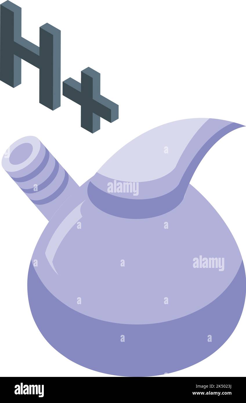 Hydrogen experiment icon isometric vector. Test scientific. Medical ...