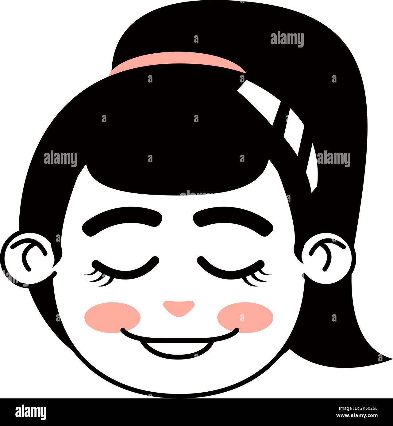 Ponytail model Stock Vector Images - Alamy