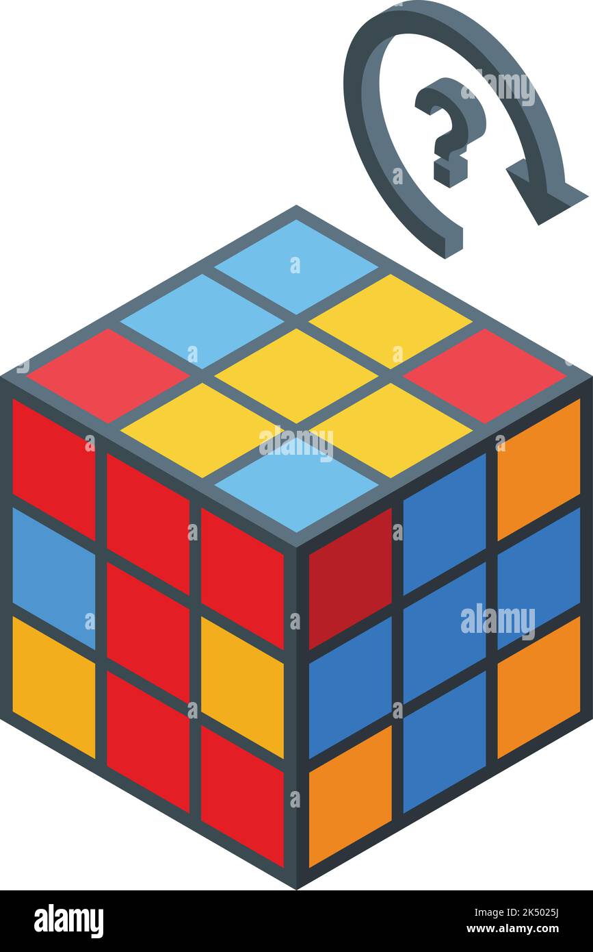 Cube risk management icon isometric vector. Finance return. Strategy ...