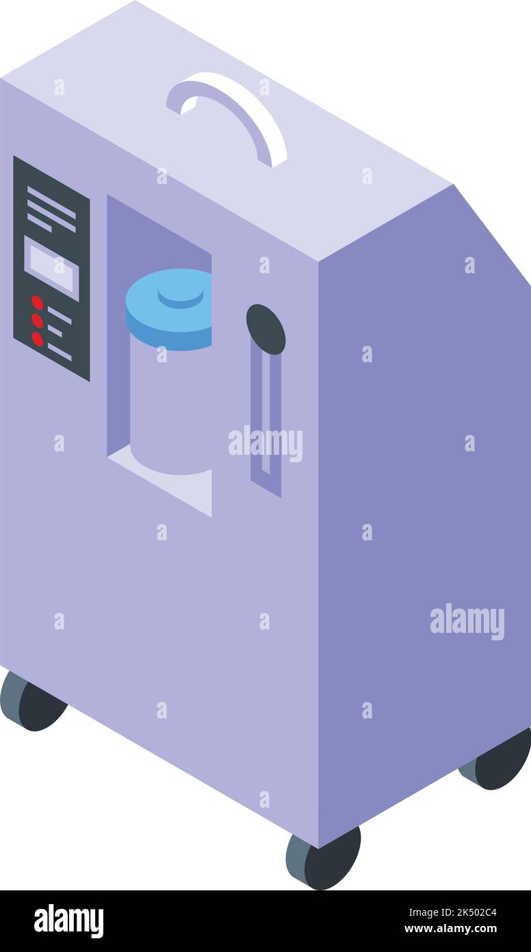 Asthma oxygen concentrator icon isometric vector. Tank equipment ...