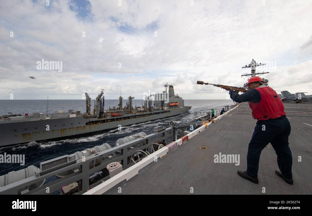 ATLANTIC OCEAN (March 23, 2022) Seaman Darius Webb, from Chicago ...