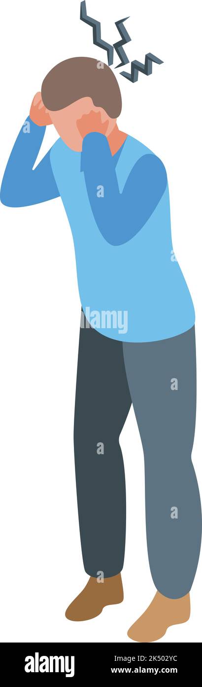 Kid stress icon isometric vector. Skills reduce. Support coping Stock ...