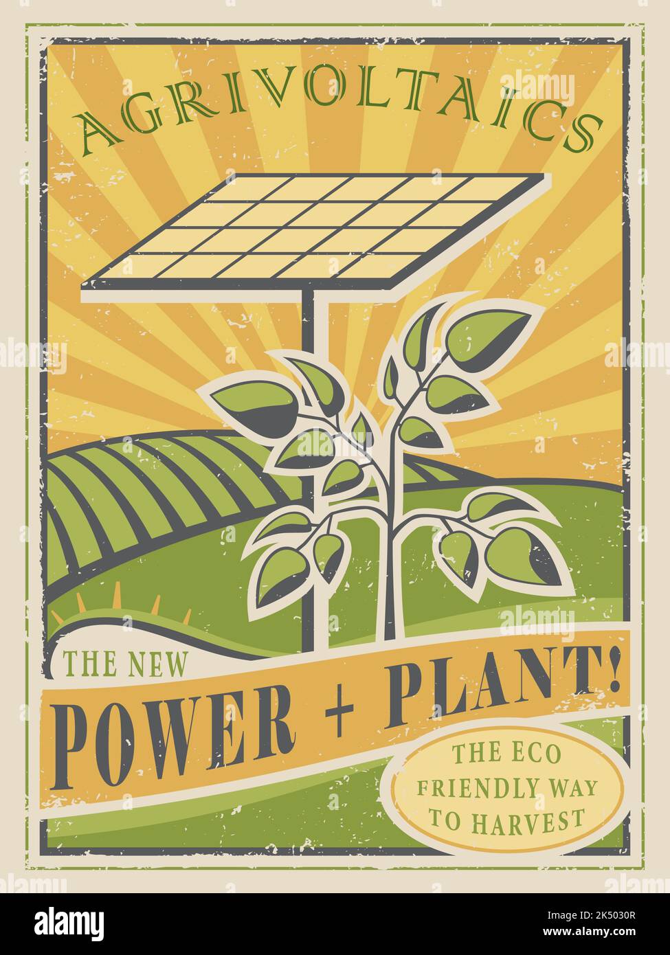 Agrivoltaics Stock Vector Images - Alamy