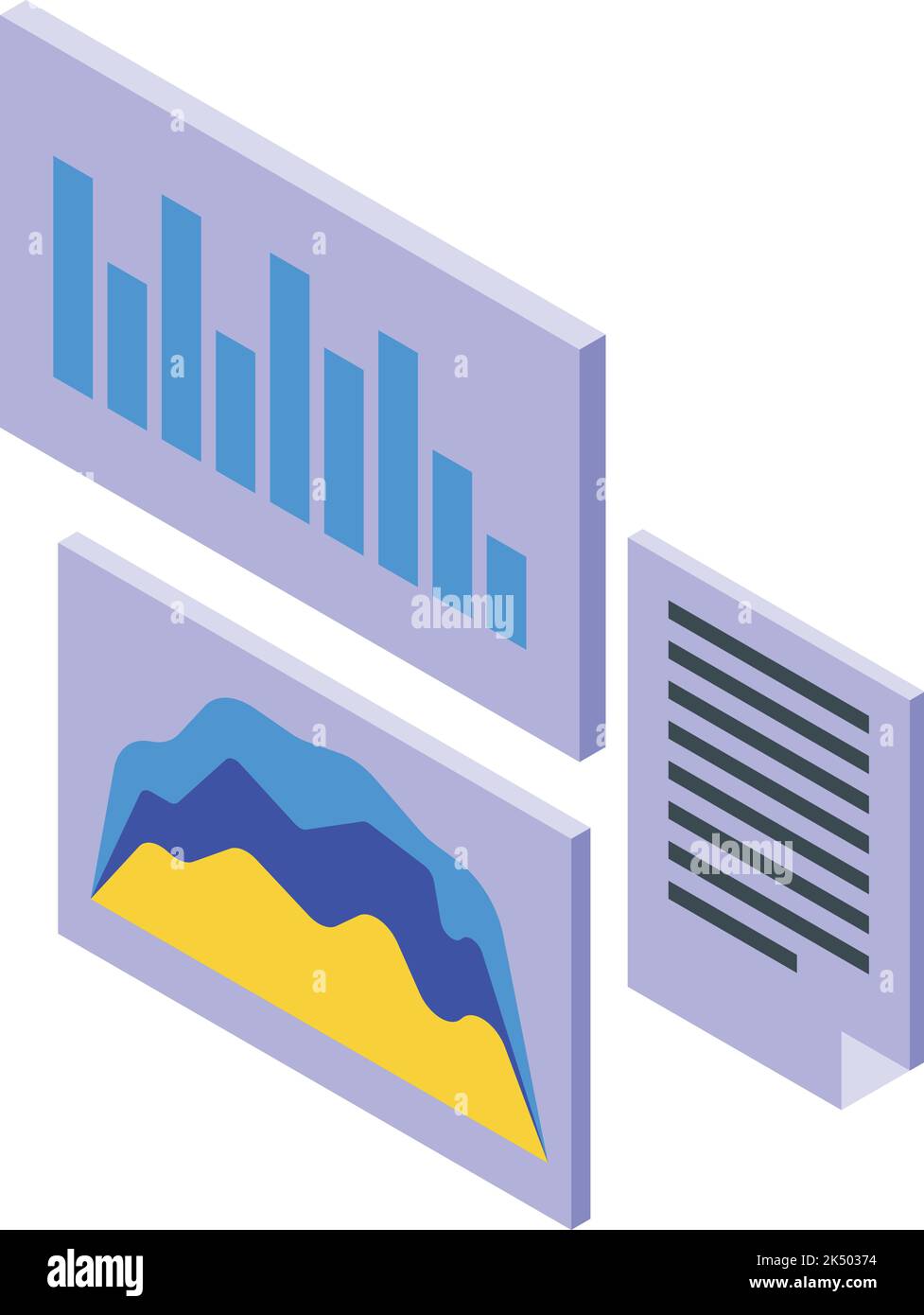 Risk management chart icon isometric vector. Business process. Modern ...