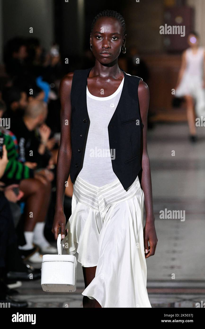 A model walks the runway for Coperni Spring-Summer 2023 collection ...