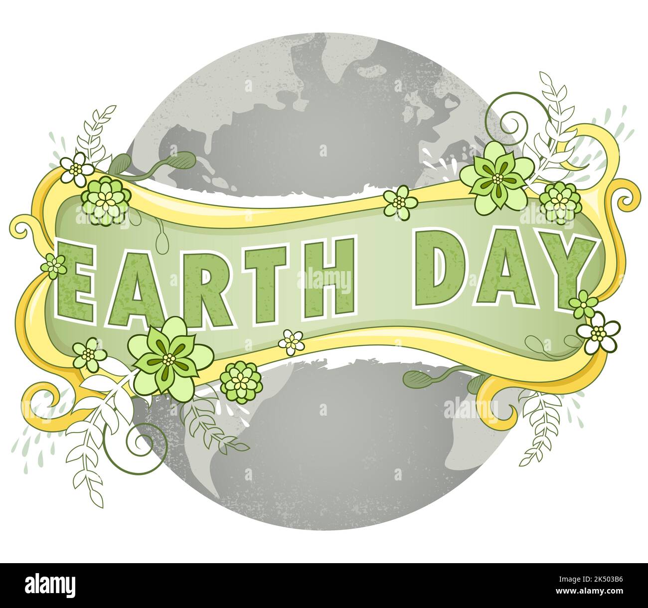 A vector earth floral arrangement for earth day Stock Vector Image ...