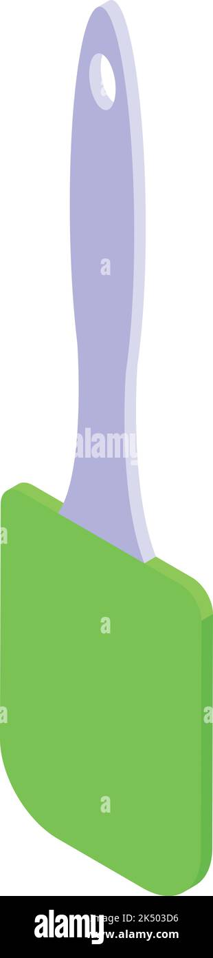 Plastic spatula icon isometric vector. Cooking food. Spoon baking Stock ...