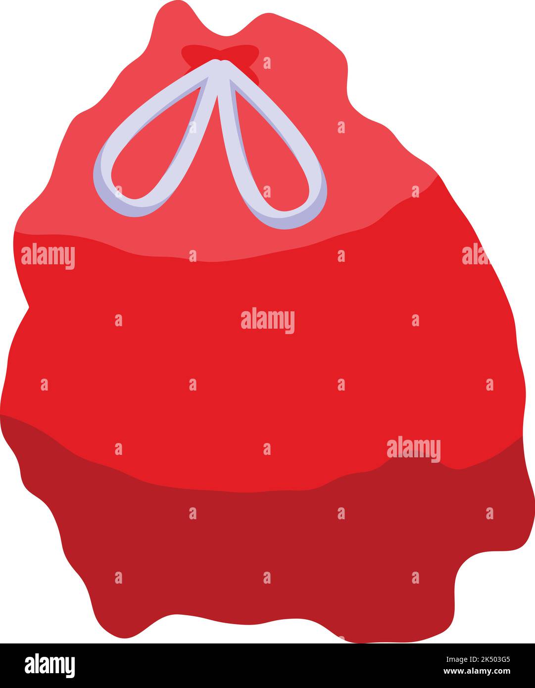 Red garbage pack icon isometric vector. Trash bag. Waste can Stock ...