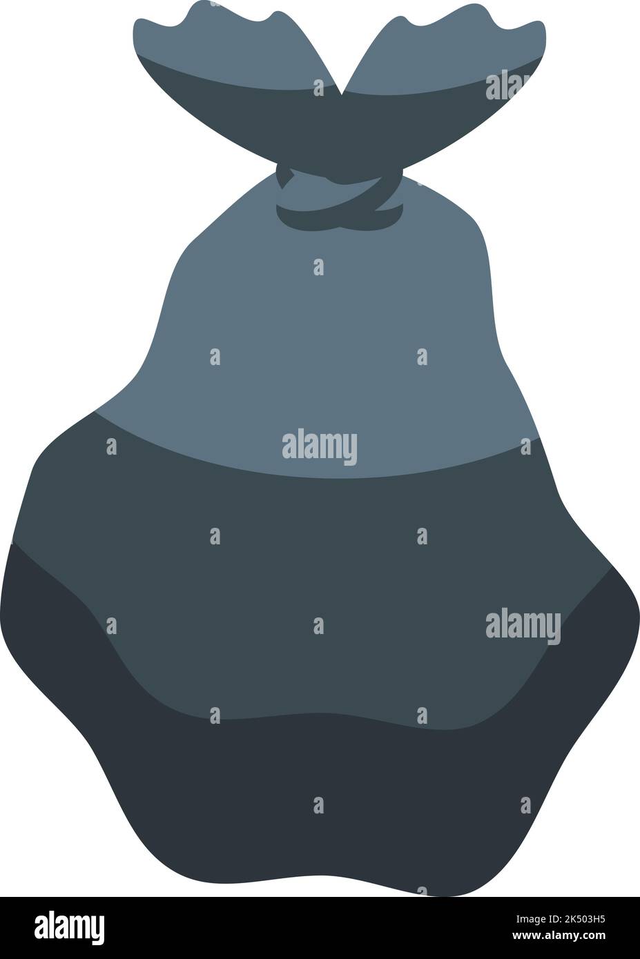 Black waste sack icon isometric vector. Trash bag. Recycle handle Stock ...