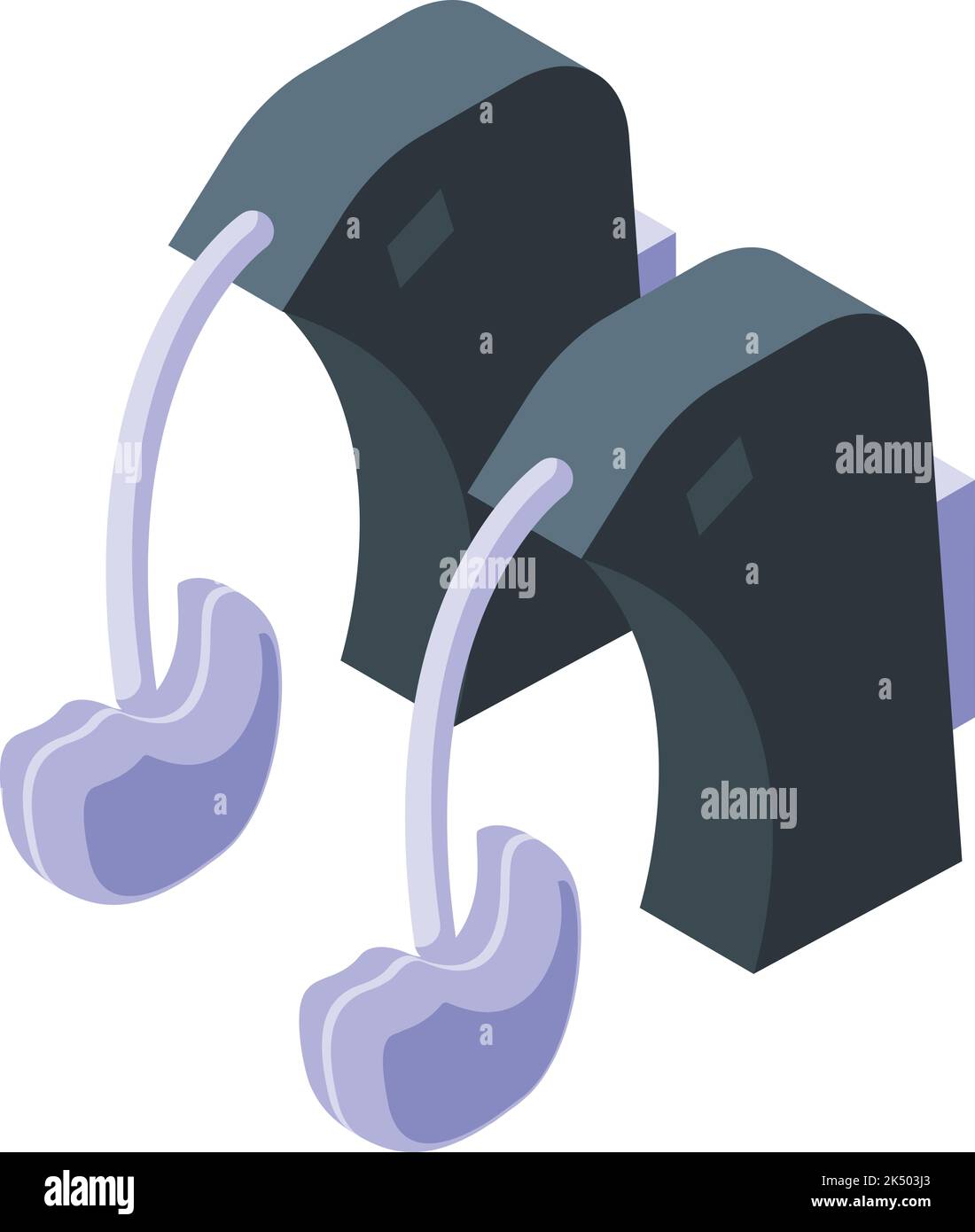 Deaf device icon isometric vector. Ear loss. Hearing loss Stock Vector ...