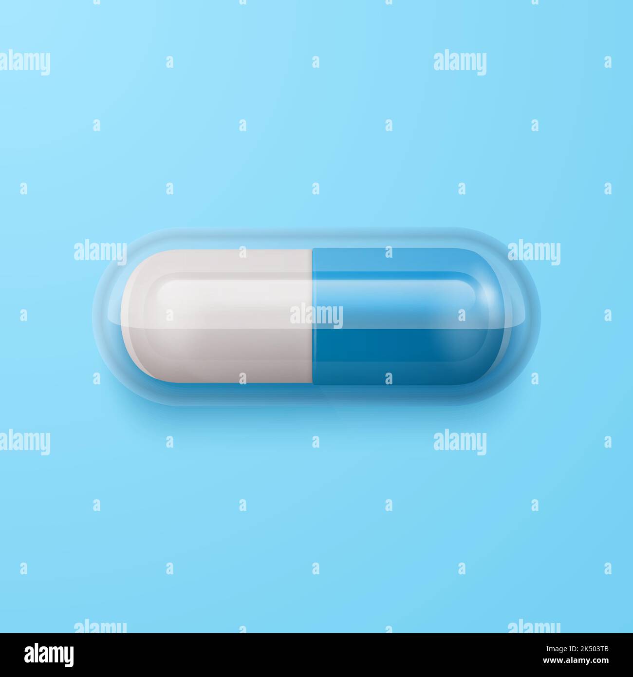 Vector 3d Realistic Blue Pharmaceutical Medical Pill, Capsule, Tablet ...