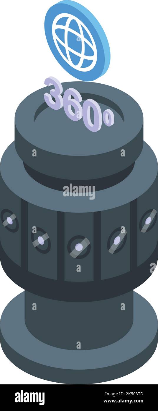 Virtual tour icon isometric vector. Online video. Digital walk Stock ...