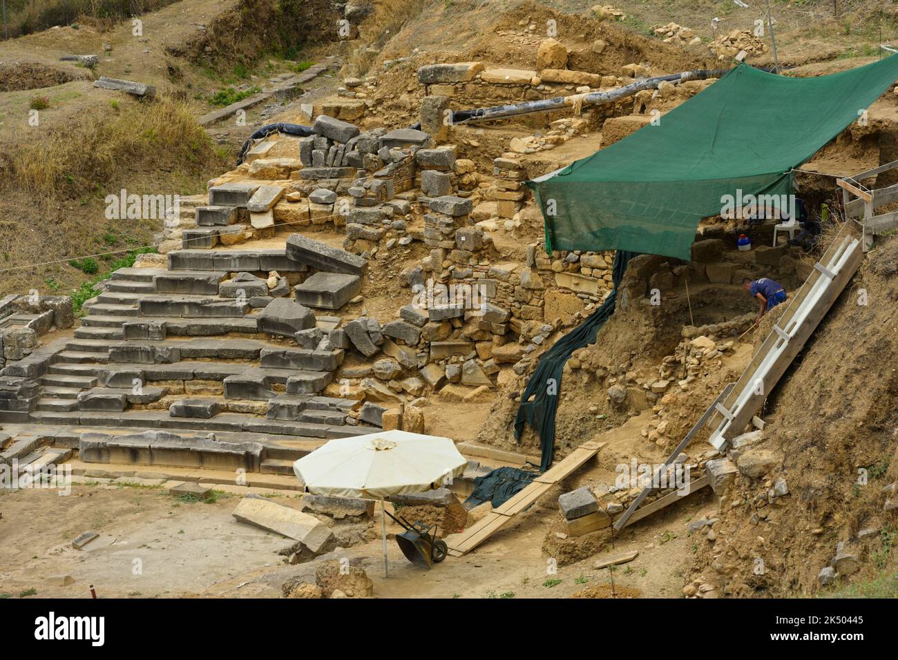 Archaeological work at Ancient Sparta Stock Photo - Alamy
