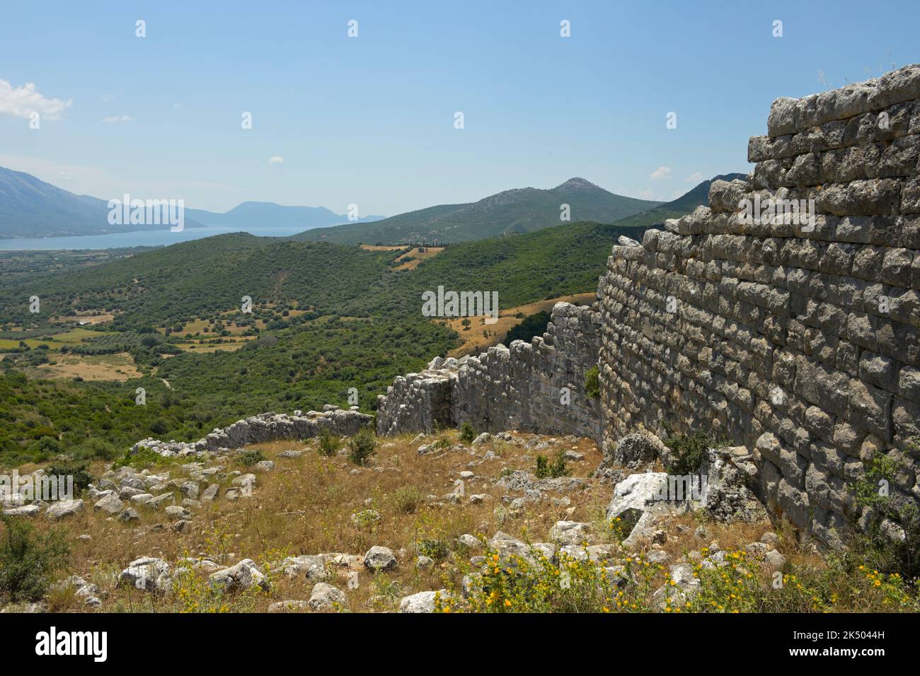 Ancient Palairos perimeter wall Stock Photo - Alamy