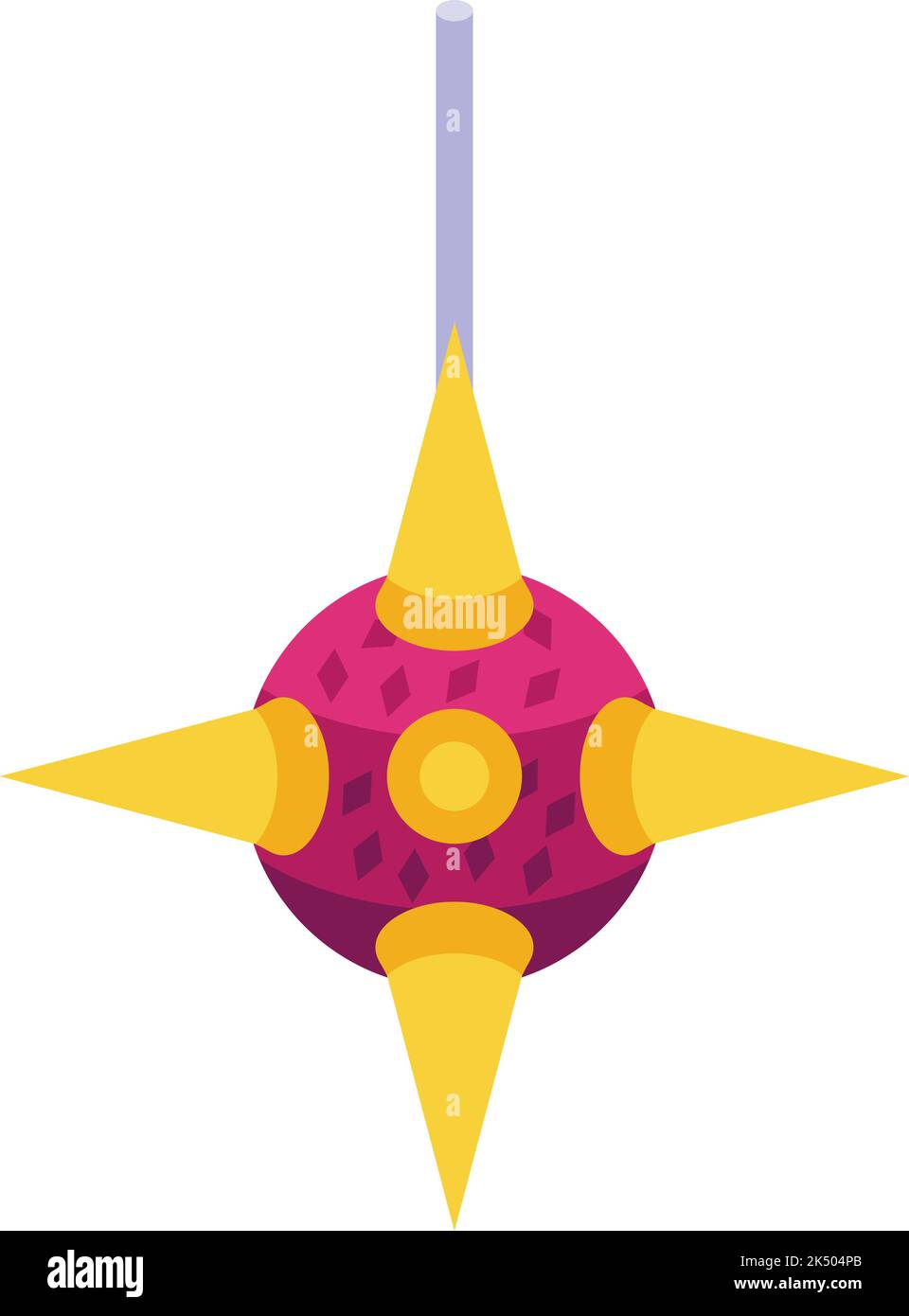 Mexican pinata meteorite icon isometric vector. Mexico party. Fiesta ...